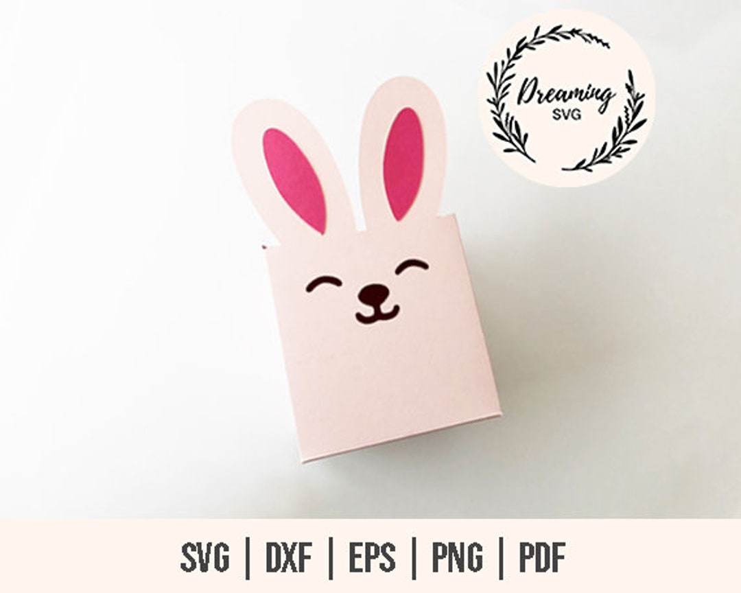 Cute Bunny Box SVG - Easter Treat Box SVG - Treat Box Templates - Cute ...