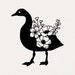Floral Goose SVG - Goose SVG - Goose Flower Bouquet Svg - Floral Farm ...