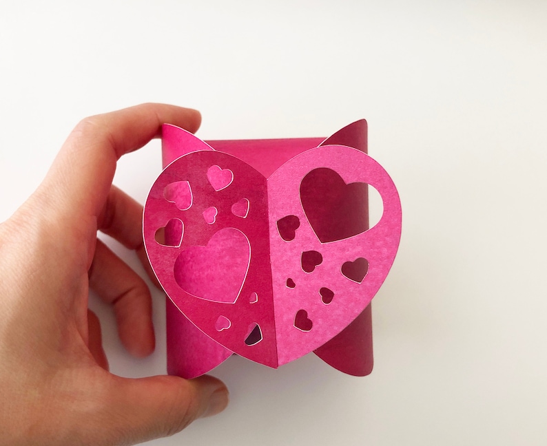 Heart Box SVG Heart Gift Box Template Heart Twist Box SVG - Etsy