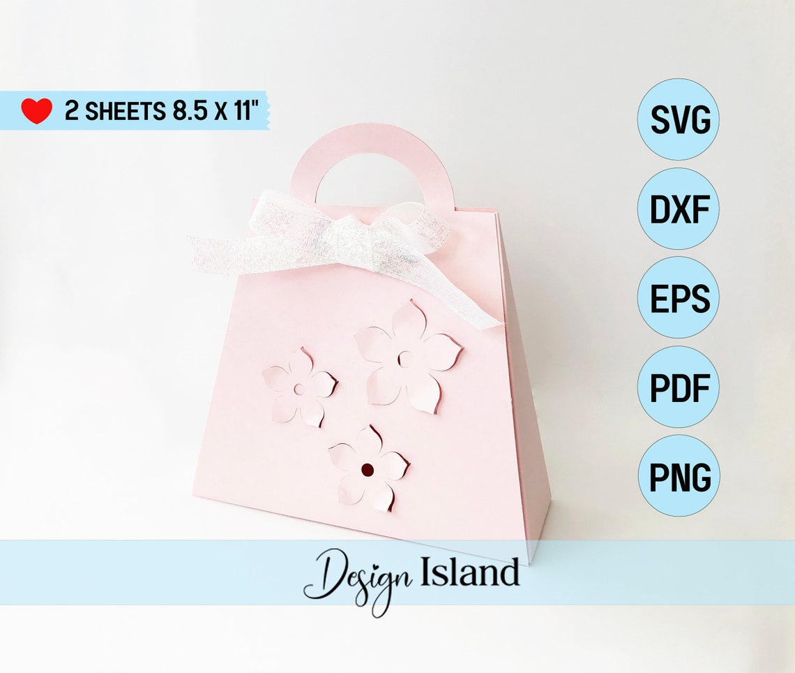 Gift Bag Template SVG Paper Bag Template SVG Pochette Gift | Etsy