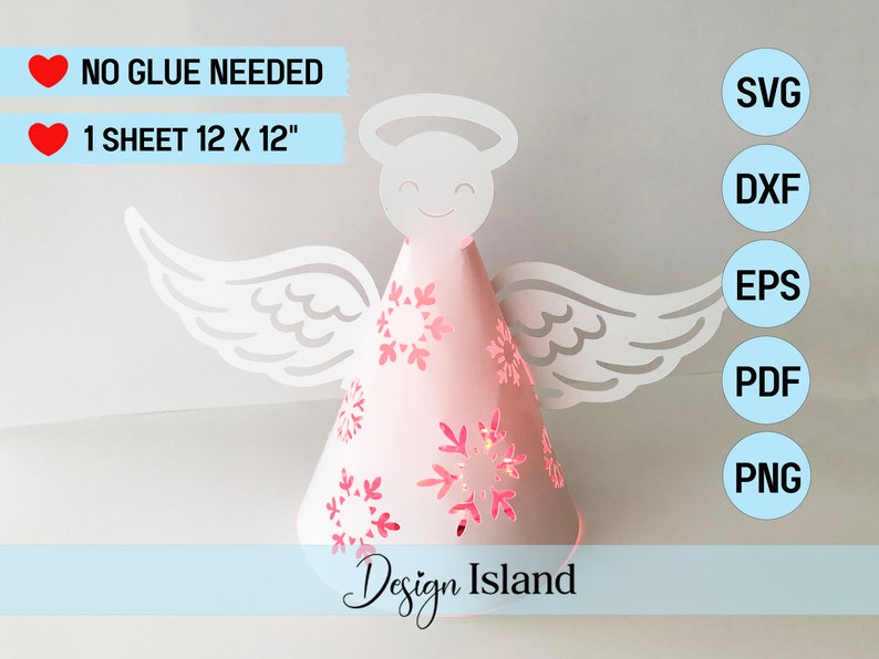 3D Angels SVG Templates - Angel Pendant SVG - Angel Centerpieces ...