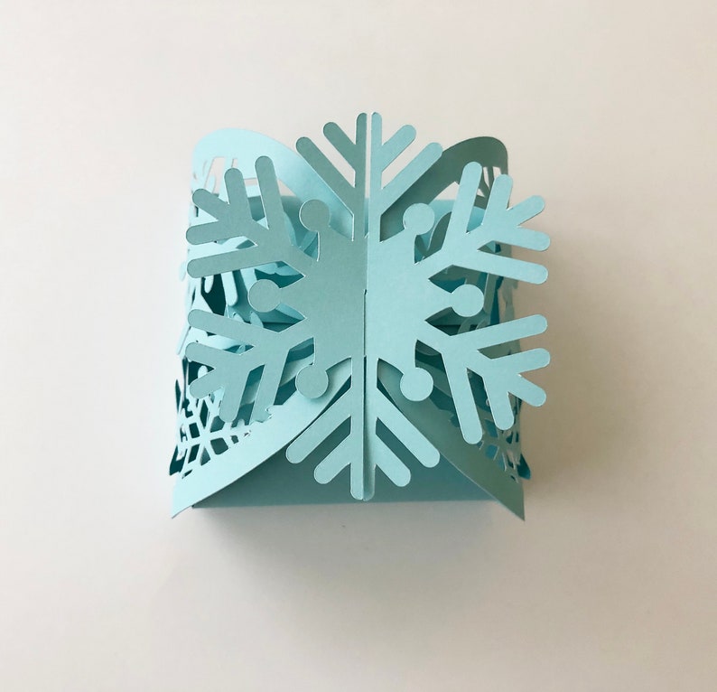 Snowflake Box SVG Snowflake Gift Box Template Twist Box - Etsy