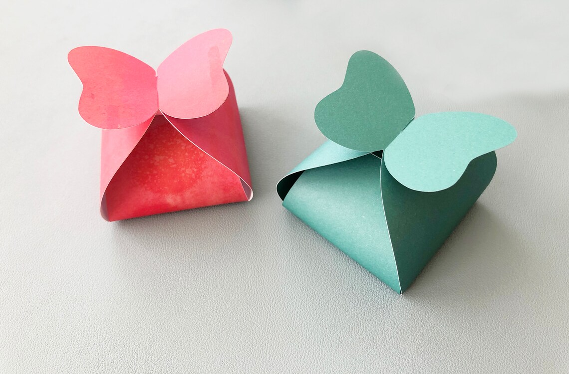 Butterfly Box SVG Butterfly Gift Box Template Twist Box - Etsy