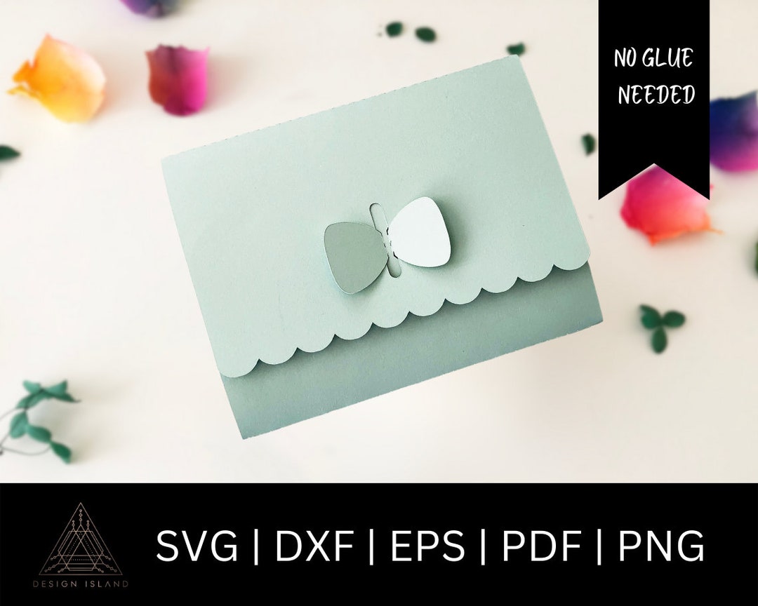 Bow Envelope Cut Files for Silhouette/ Cricut - No Glue Needed Bow ...