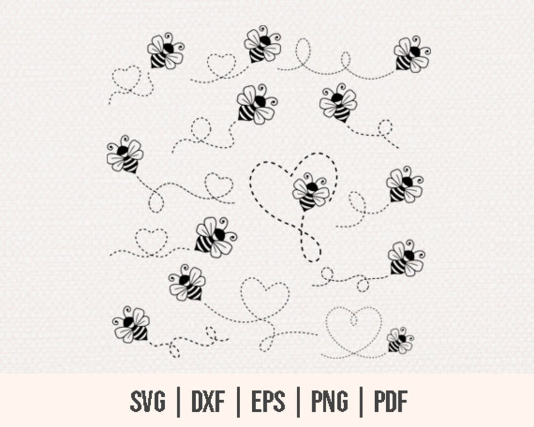 Bee Bundle SVG - Honey Bee Bundle SVG - Bee Path Bundle Svg Png Files ...