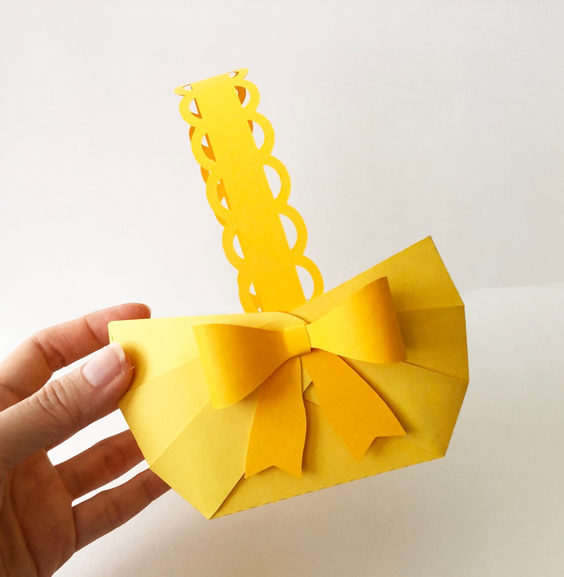 3D Basket SVG Bow Basket SVG Basket With Paper Bow SVG - Etsy