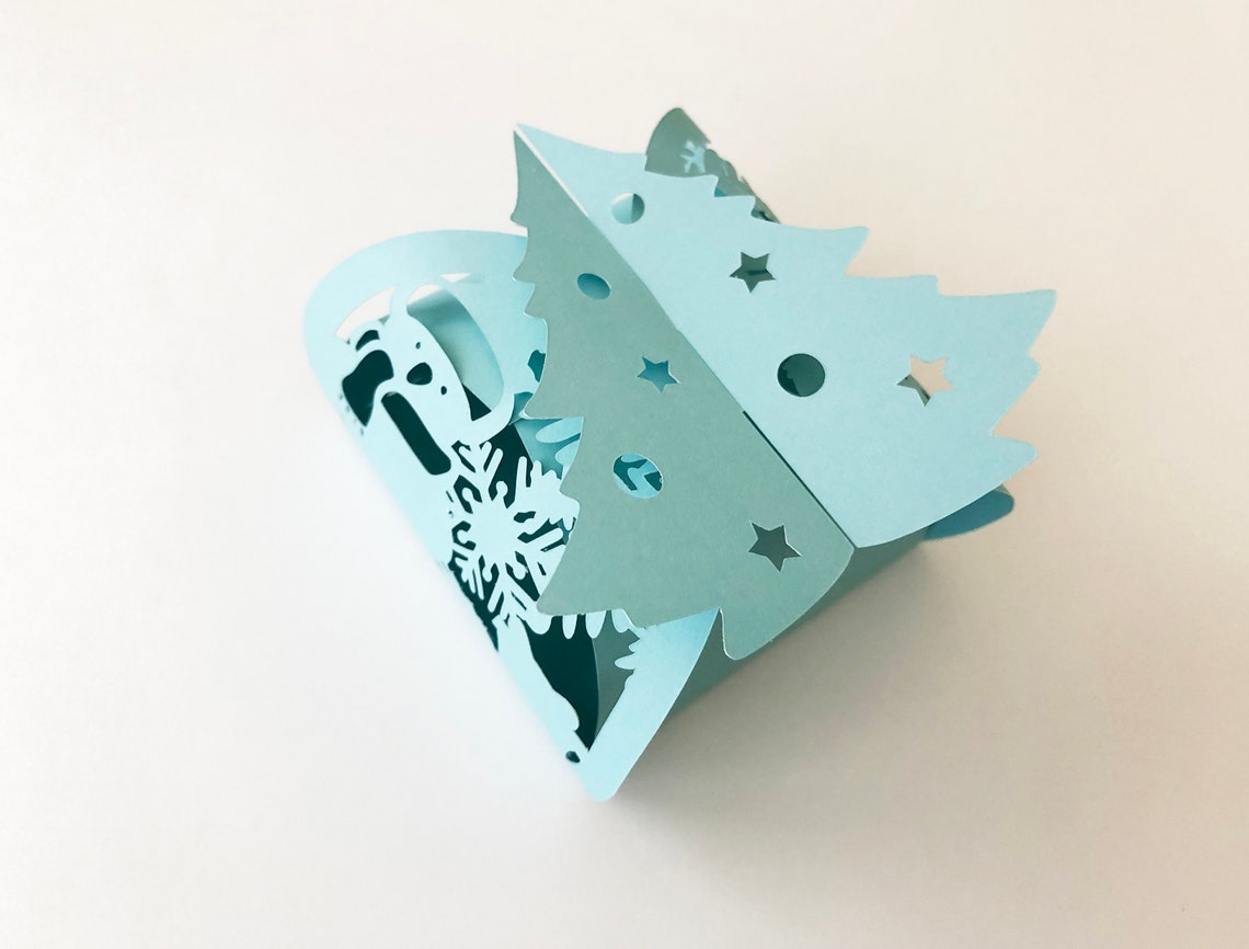 Christmas Tree Box SVG Christmas Tree Gift Box Template - Etsy