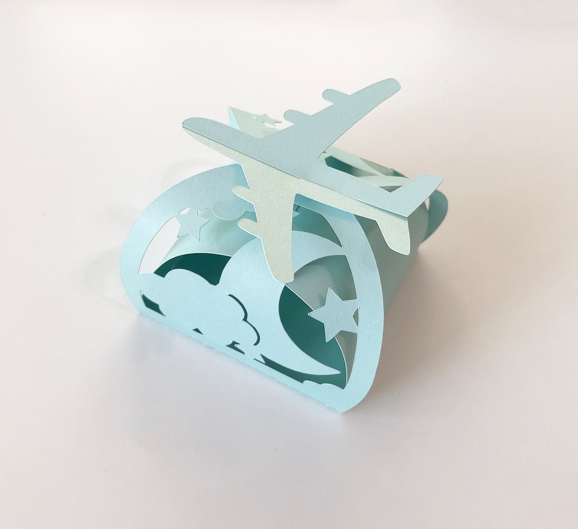 Airplane Box SVG Airplane Gift Box Template Twist Box SVG - Etsy