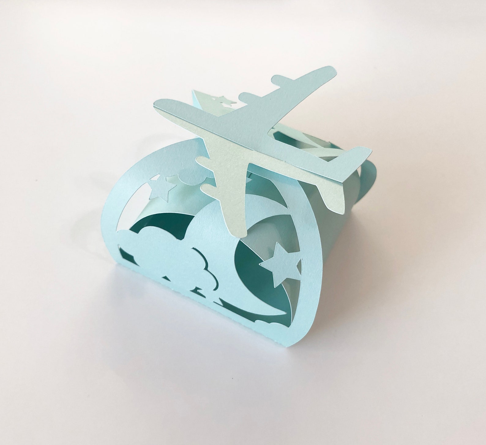 Airplane Box SVG Airplane Gift Box Template Twist Box SVG - Etsy