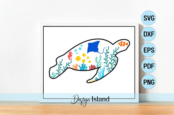Beach Theme Sea Turtle SVG Files Beach Life SVG Turtle SVG | Etsy