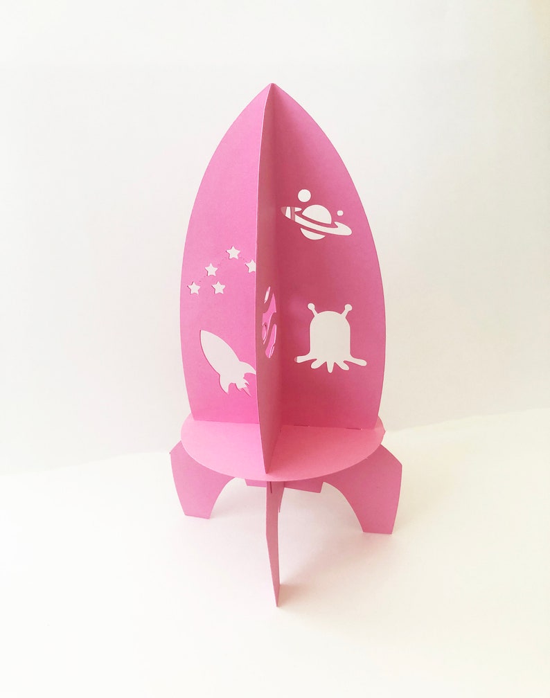3D Rocket SVG Rocket Paper Sculpture DIY Papercraft Rocket - Etsy