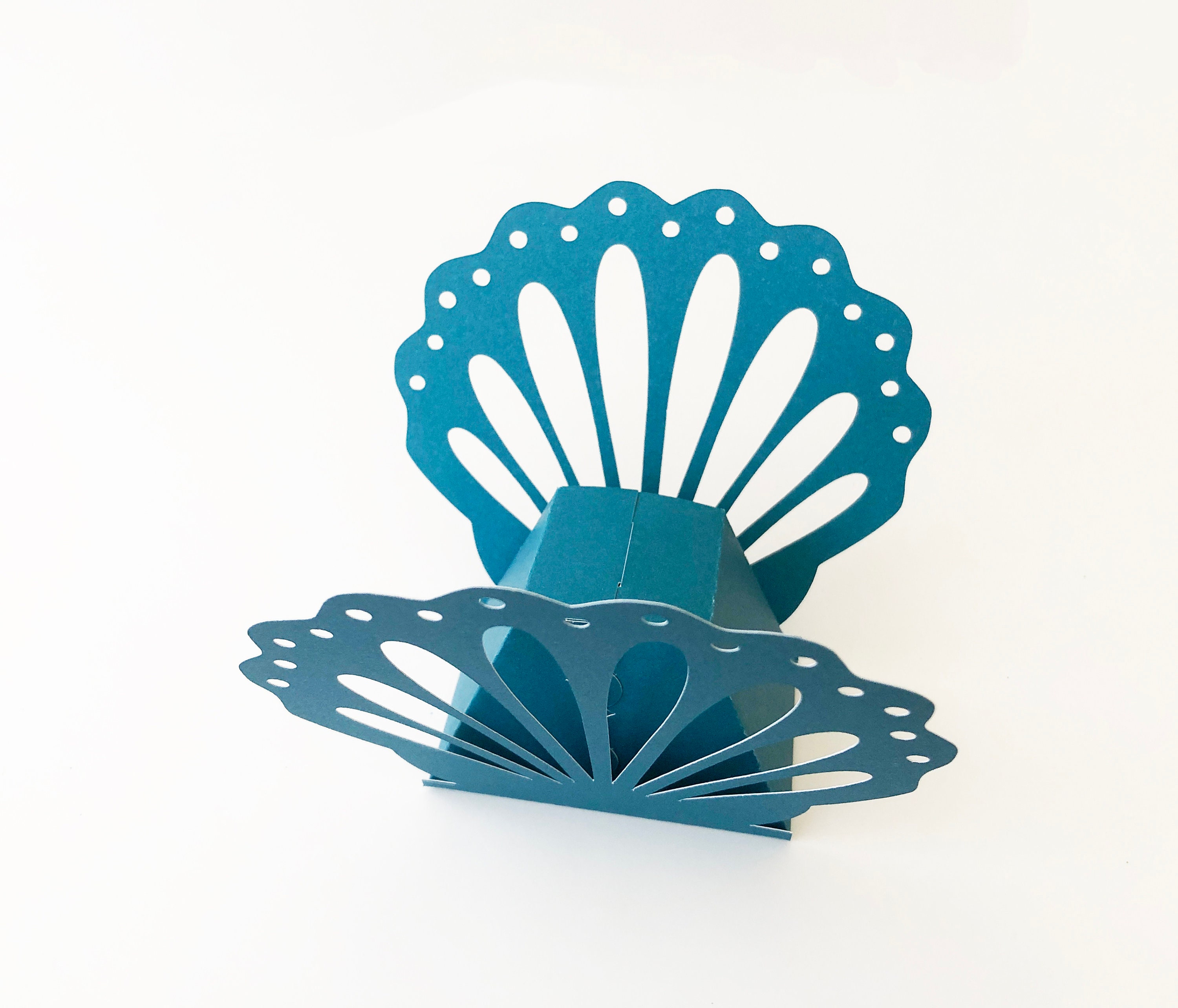 Shell Box SVG - Shell Gift Box SVG - Shell Favor Box Template - No Glue ...