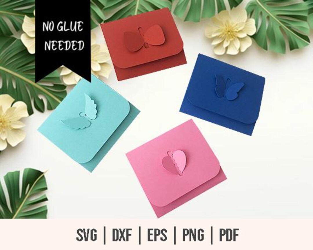 No Glue Envelopes Bundle SVG - No Glue Envelopes Bundle Template ...