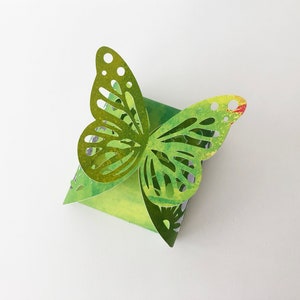 Butterfly Box SVG - Butterfly Gift Box Template - Twist Box SVG - No ...