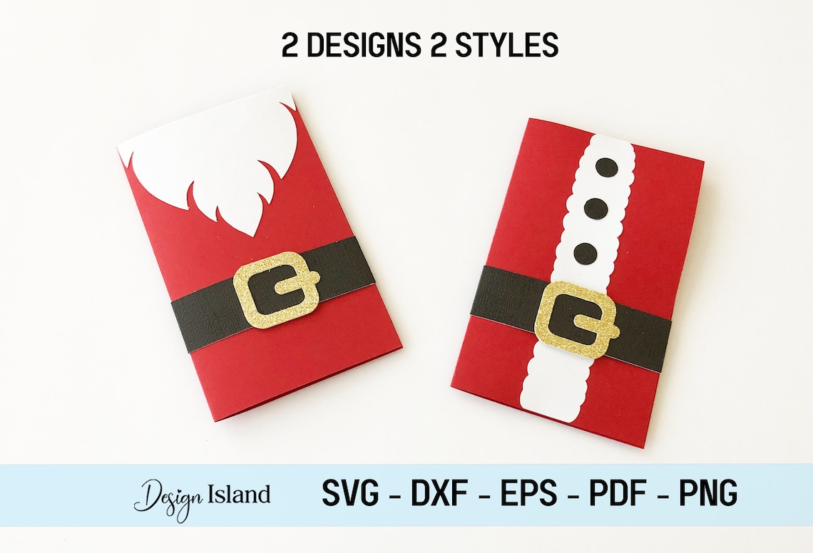 Santa Gift Card Holder SVG Gift Card Holder SVG Santa Gift - Etsy
