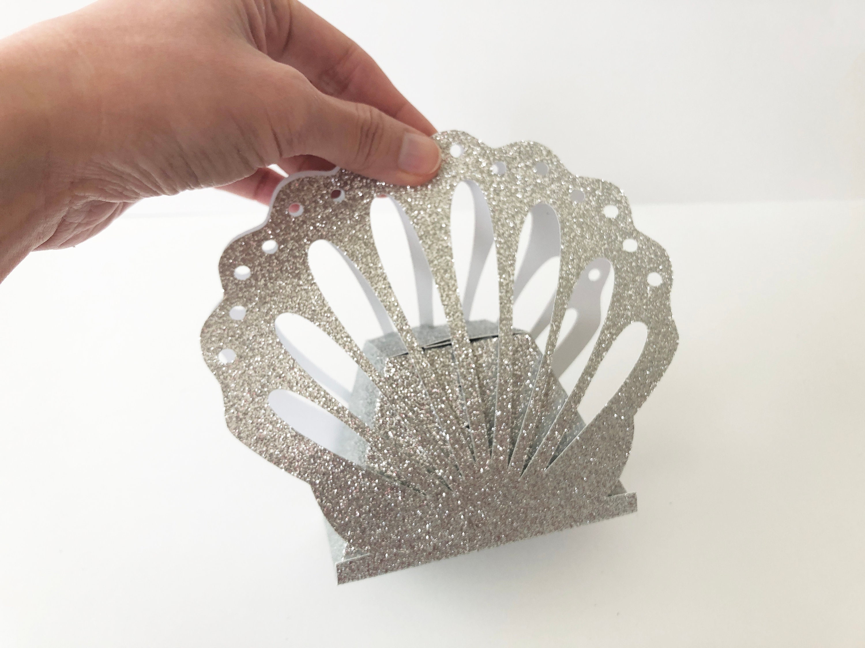 Shell Box SVG - Shell Gift Box SVG - Shell Favor Box Template - No Glue ...