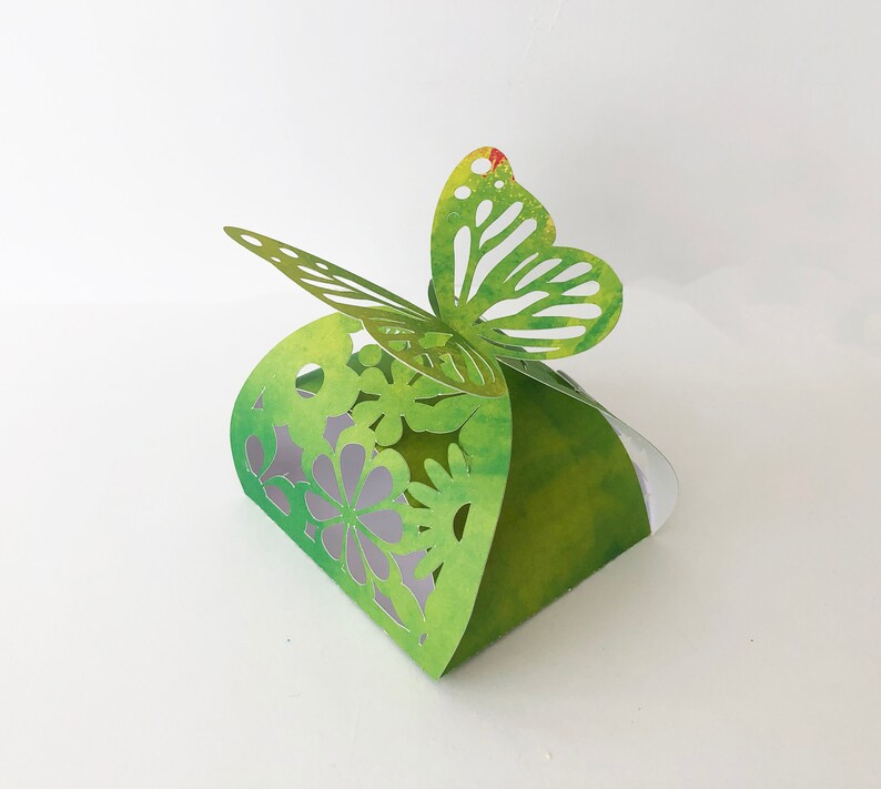Butterfly Box SVG Butterfly Gift Box Template Twist Box - Etsy