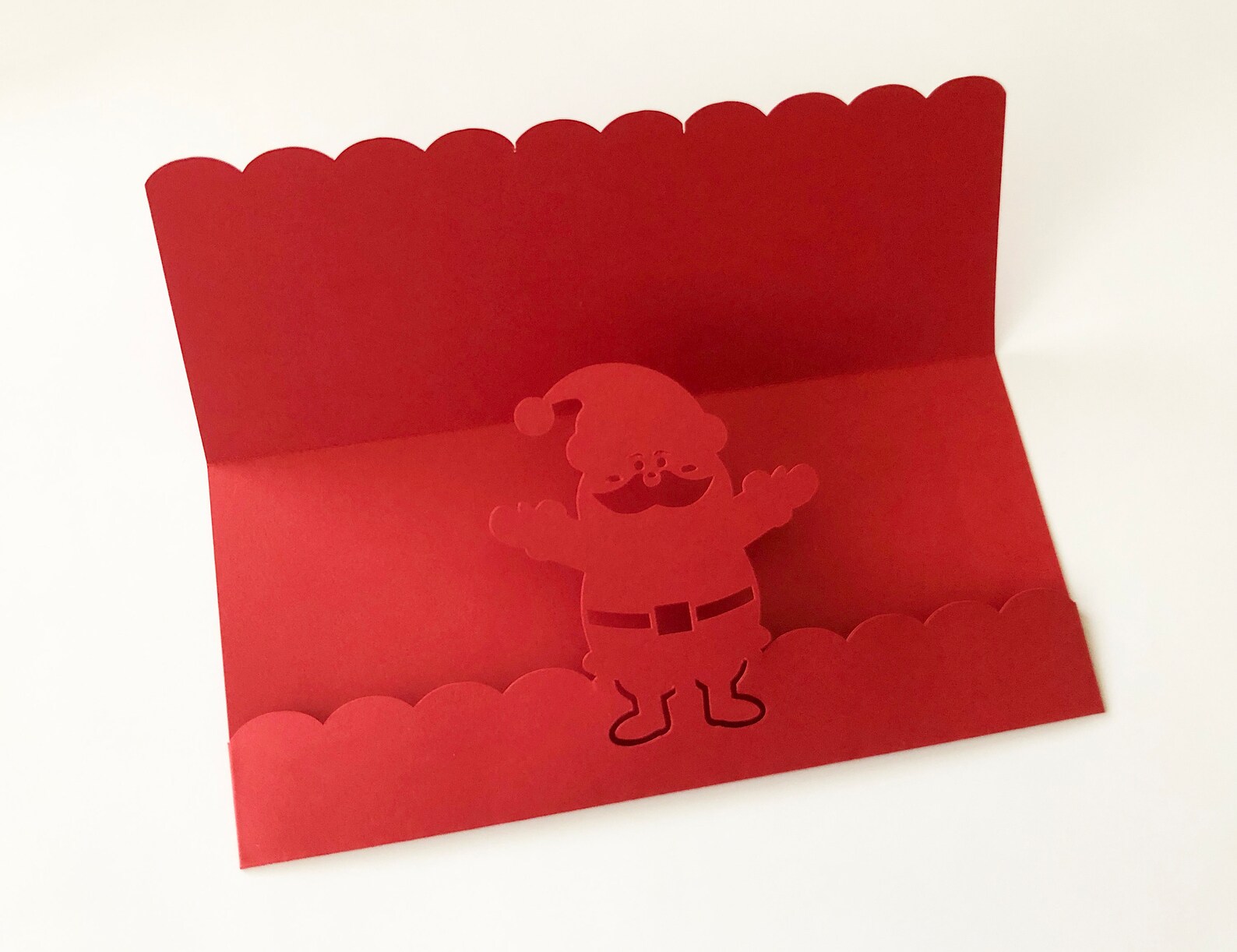 Santa Claus Money Holder Card SVG Scallop Money Card SVG - Etsy
