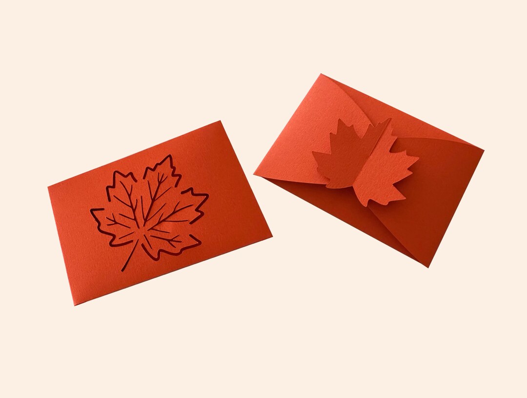 Maple Leaf Gift Card Holder SVG - Gift Card Holder SVG - No Glue Needed ...