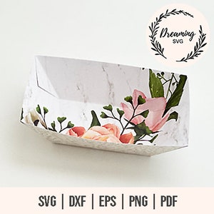 Food Tray Template - Food Tray SVG - Tray SVG Template - Paper Tray Box ...