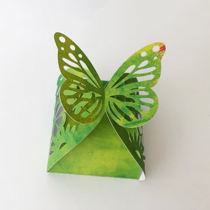 Butterfly Box SVG - Butterfly Gift Box Template - Twist Box SVG - No ...