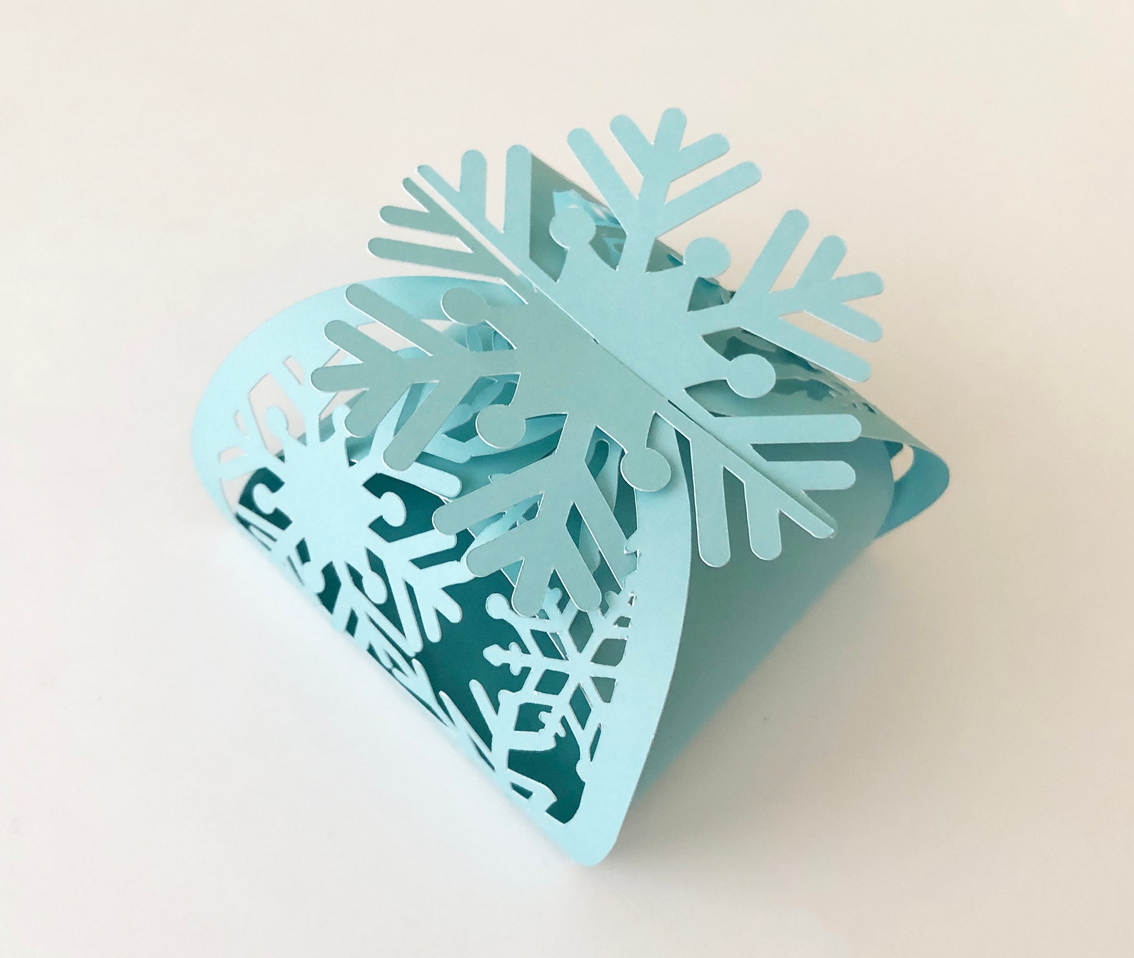 Snowflake Box SVG Snowflake Gift Box Template Twist Box - Etsy