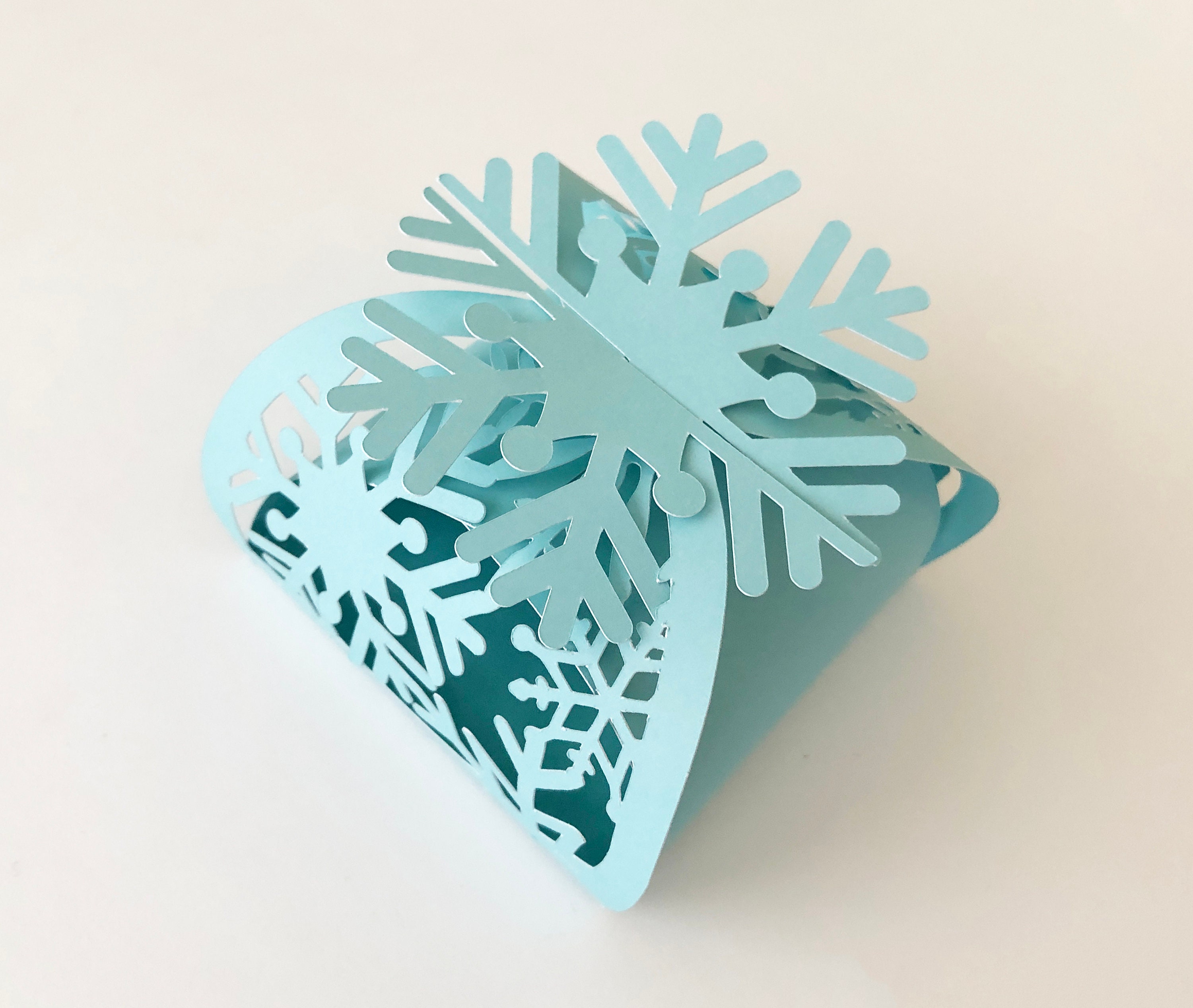 Snowflake Box SVG Snowflake Gift Box Template Twist Box - Etsy UK