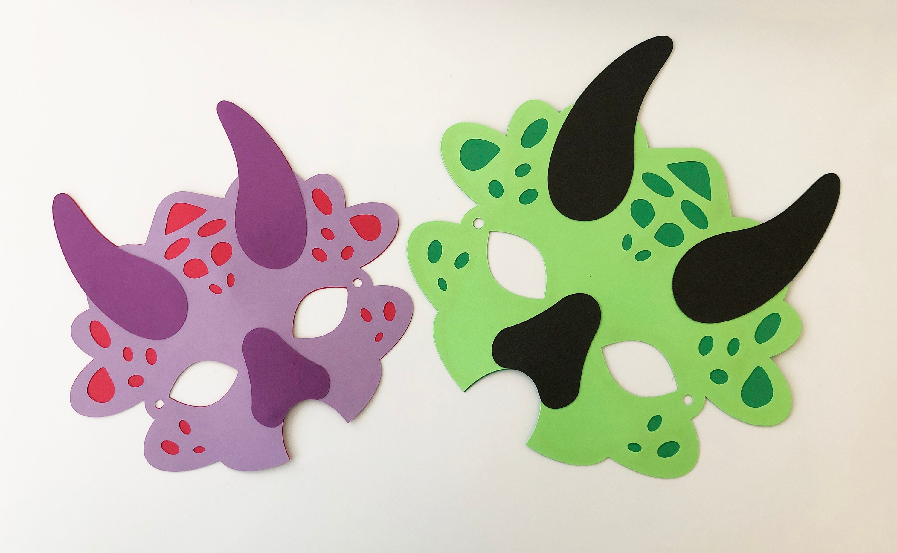 3D Layered Dinosaur Face Mask for Party - Dinosaur Mask SVG - Animals ...