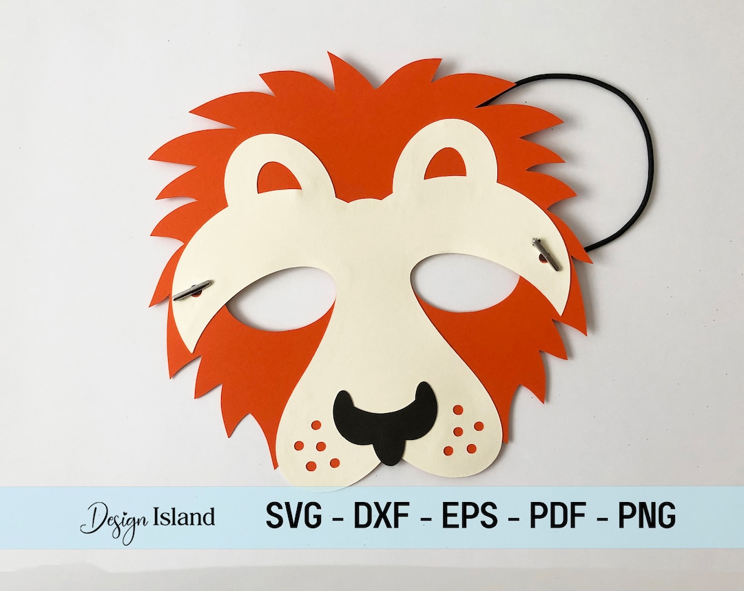 3D Layered Lion Face Masks for Party - Lion Masks SVG - Animals Props ...