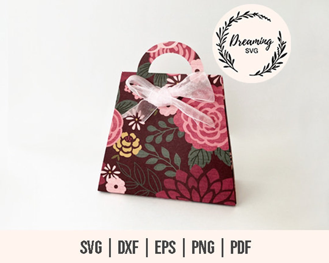 Gift Bag Template SVG - Paper Bag Template SVG - Pochette Gift Bag ...
