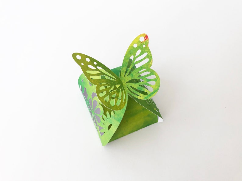 Butterfly Box SVG Butterfly Gift Box Template Twist Box - Etsy