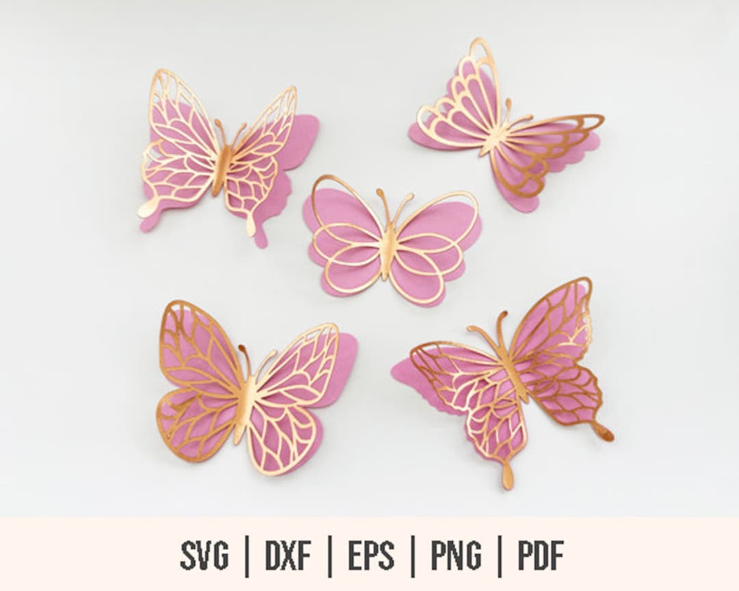 3D Layered Butterfly SVG Bundle - Layered Butterfly SVG - Paper ...