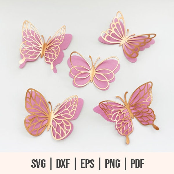 3d Butterfly Svg - Etsy