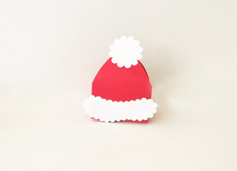 Santa Hat Box SVG - Santa Hat Gift Box Template - Christmas Gift Box ...