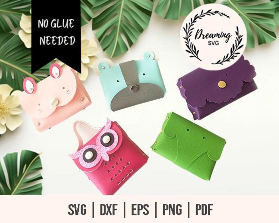 Card Wallets Bundle SVG - Coin Purse SVG - No Sew Coin Purse SVG ...