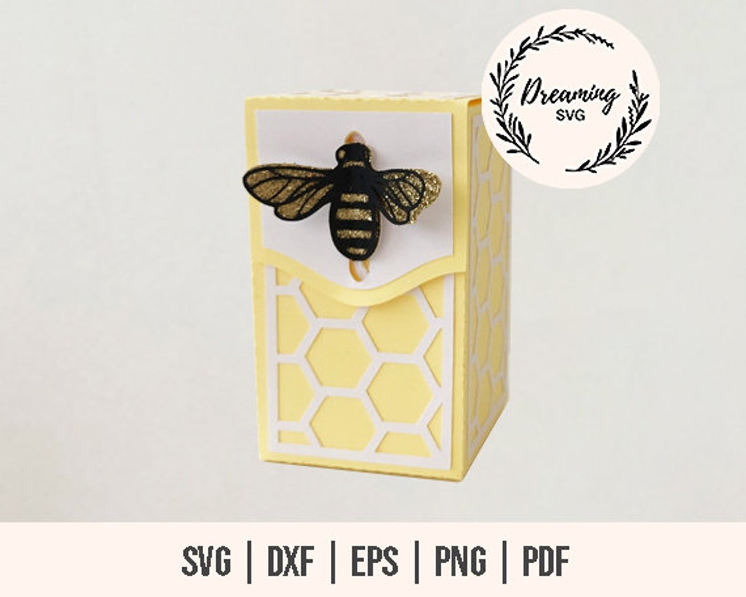Honey Bee Box SVG - Honey Bee Gift Box Templates - Wedding Treat Box ...