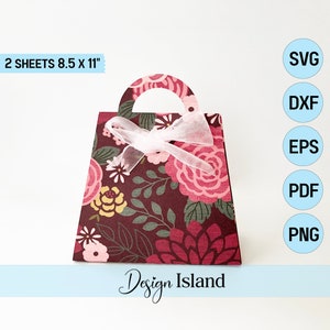 Gift Bag Template SVG Paper Bag Template SVG Pochette Gift - Etsy
