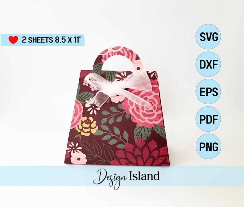 Gift Bag Template SVG Paper Bag Template SVG Pochette Gift - Etsy