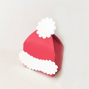 Santa Hat Box SVG - Santa Hat Gift Box Template - Christmas Gift Box ...