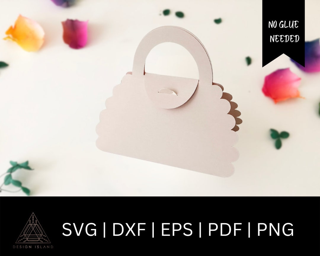 Purse Treat Box SVG Paper Bag Template SVG Pochette Gift Bag Template ...