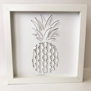Pineapple Shadow Box SVG - Pineapple Paper Cut Light Box Template - 3D ...
