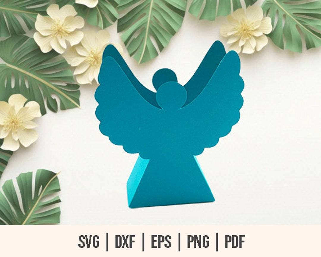 Angel Favor Box SVG - Angel Candy Box SVG - Angel Gift Box Templates ...