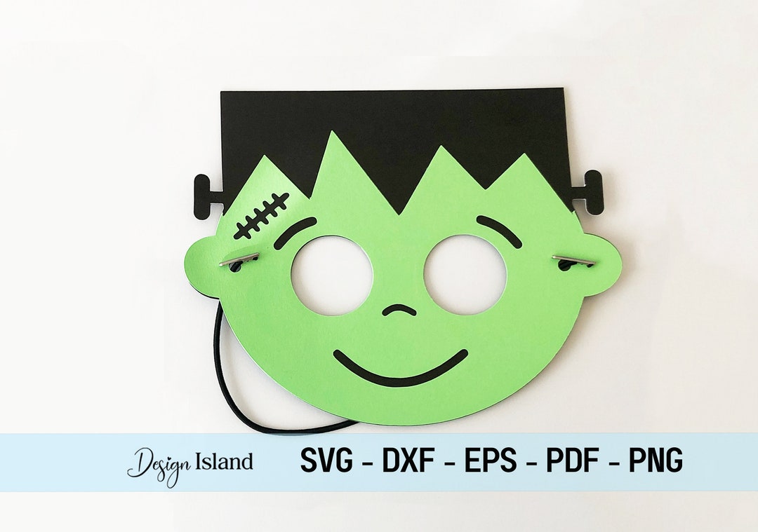 Halloween Mask SVG Frankenstein's Boy SVG 3D Layered Frankenstein Masks ...