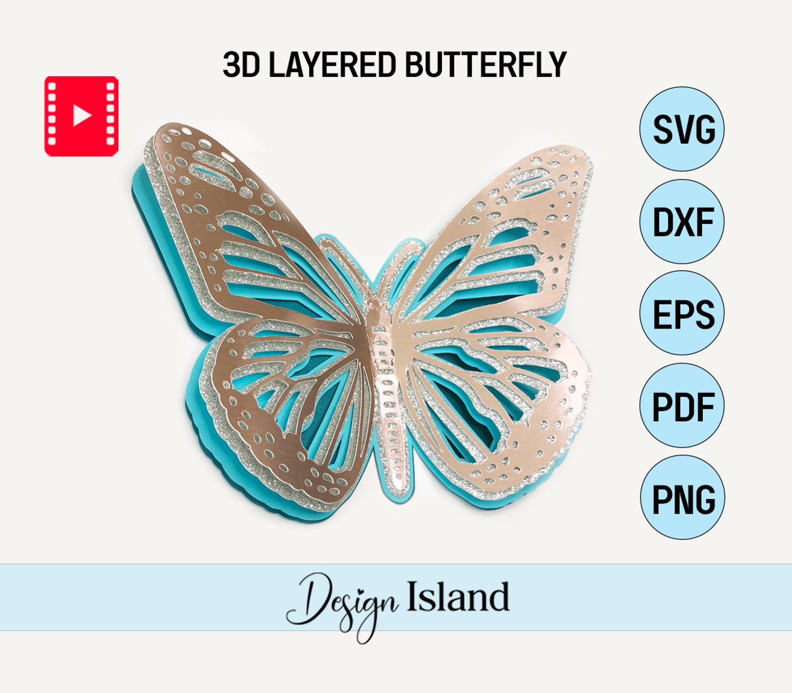 Layered Butterfly SVG Butterfly SVG 3D Butterfly Svg | Etsy Canada