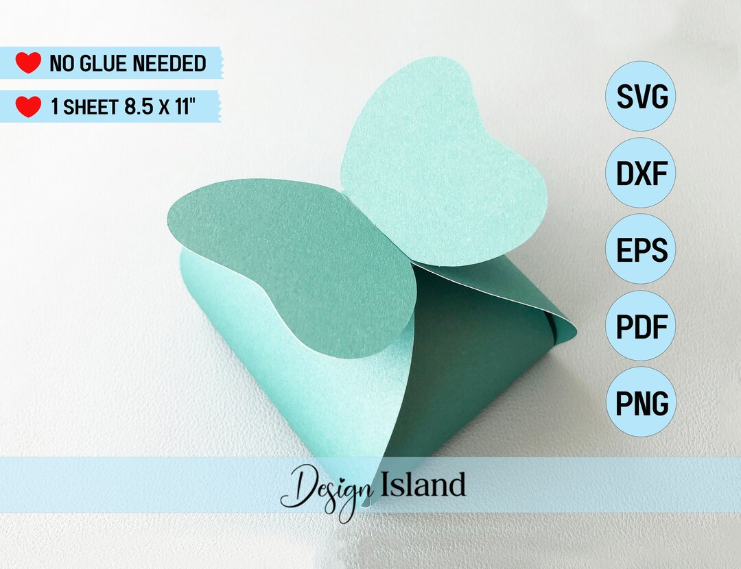Butterfly Box SVG - Butterfly Gift Box Template - Twist Box SVG - No ...