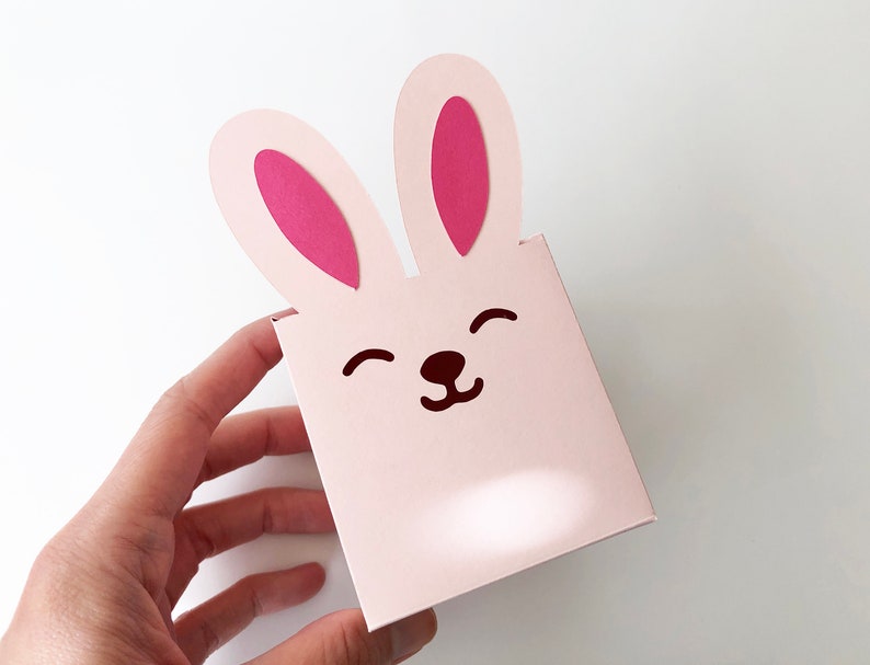 Cute Bunny Box SVG - Easter Treat Box SVG - Treat Box Templates - Cute ...