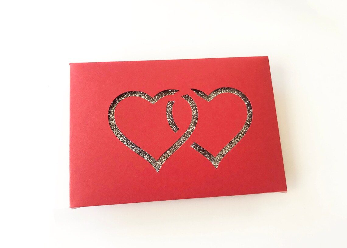 Hearts Gift Card Holder SVG - Gift Card Holder SVG - No Glue Needed ...