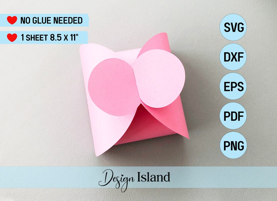 Twist Box SVG - Petal Gift Box Template - Petal Twist Box SVG - No Glue ...