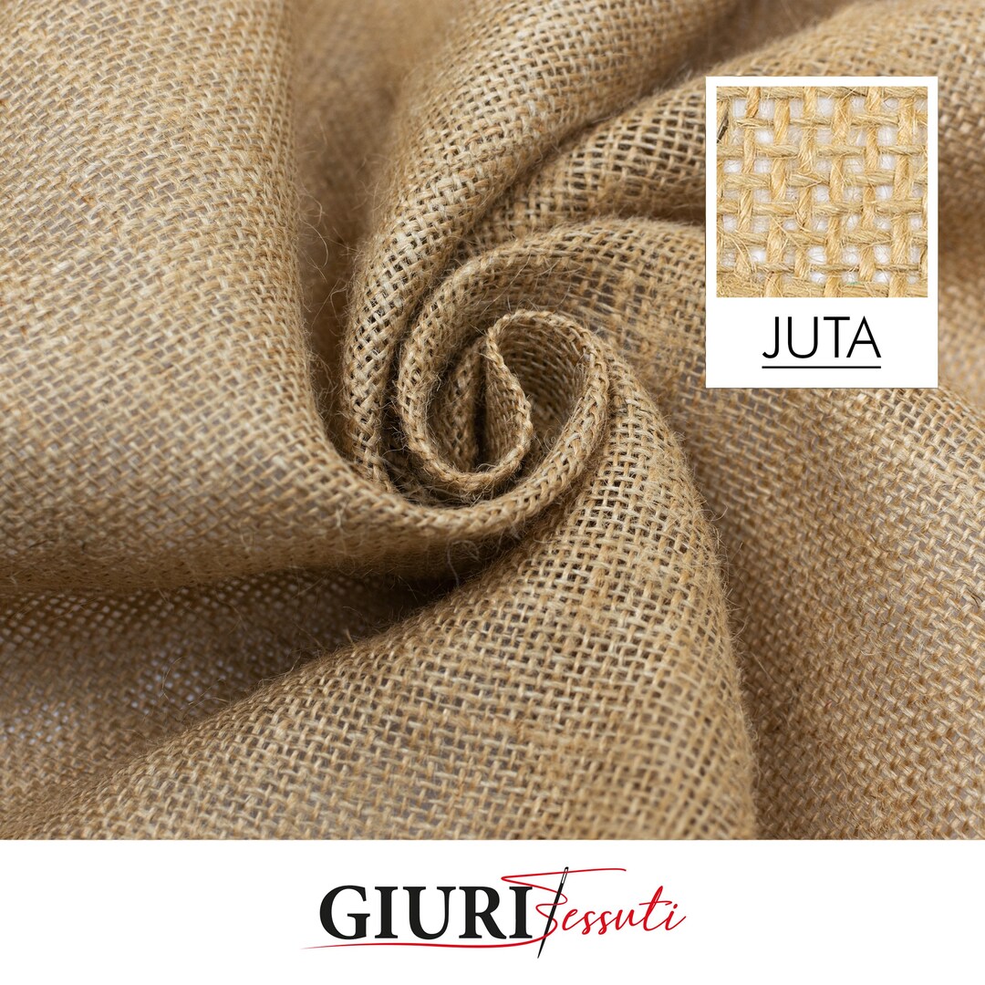 Jute Raw Weave Fabric by the Metre - Jute Fabric With 100% Natural ...