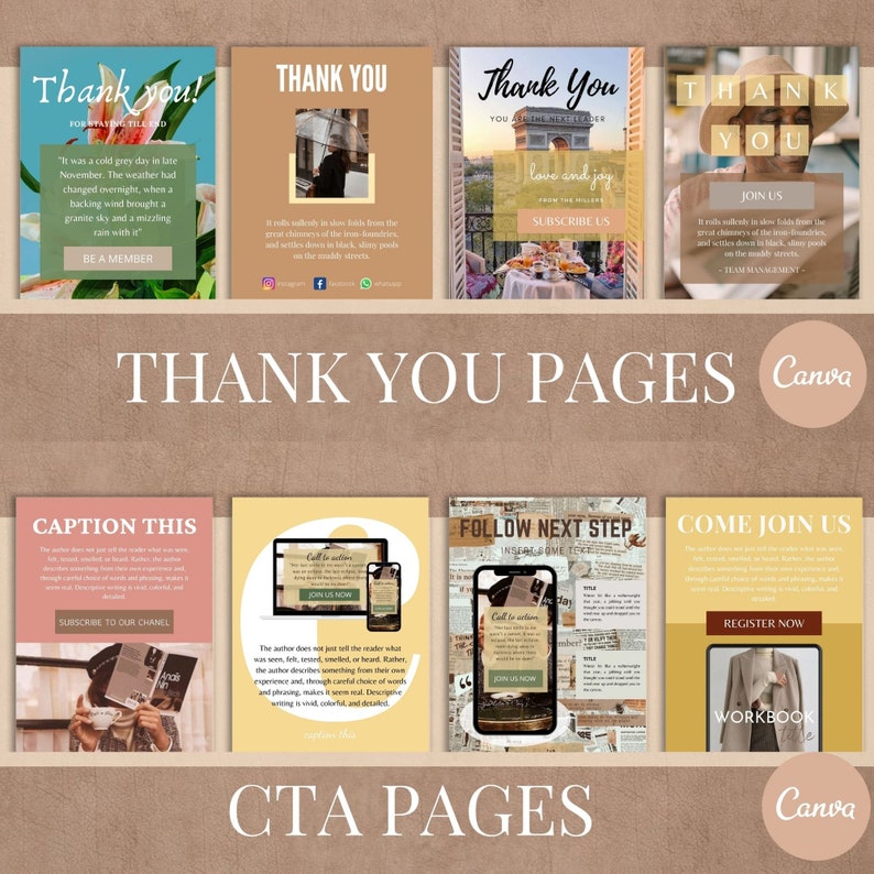 60 Editable Modern Elegant Aesthetic Canva Templates for - Etsy